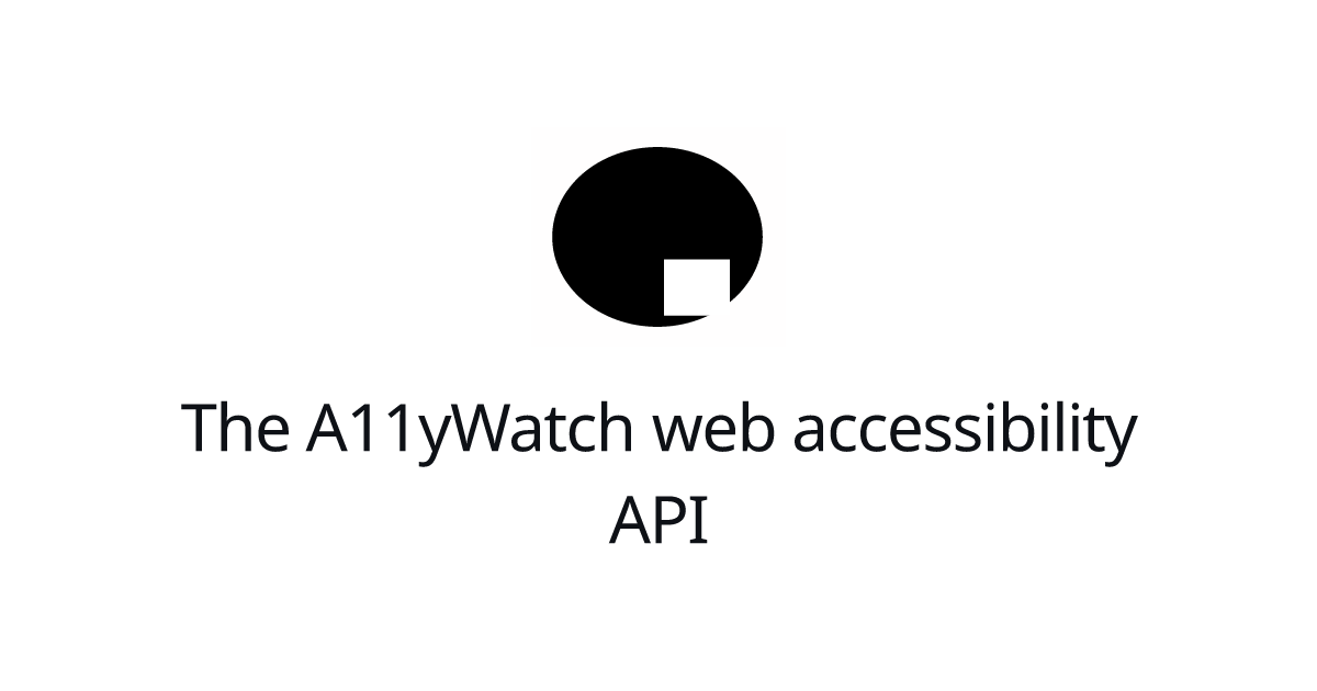 The A11yWatch web accessibility API