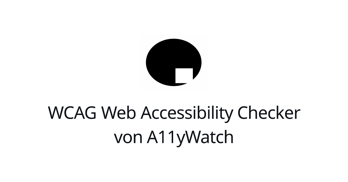 WCAG Web Accessibility Checker von A11yWatch