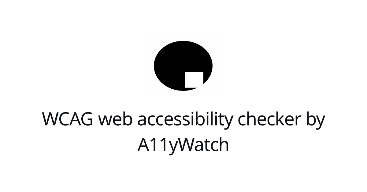 WCAG web accessibility checker by A11yWatch